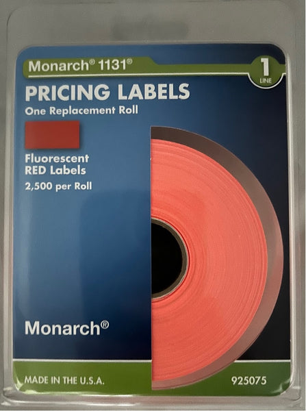 Monarch 1131 Fluorescent Red Labels (1 Roll) - 925075 – Image Supply